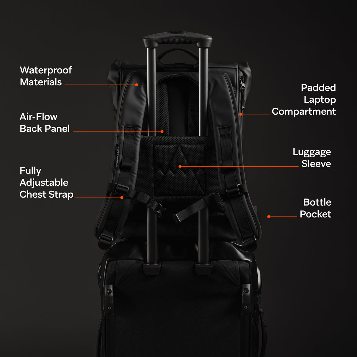 The Roll Top 15L Backpack: Mini Backpack with Waterproof Materials